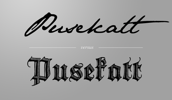 Har val av skrift noko å bety? — the unborn chikken